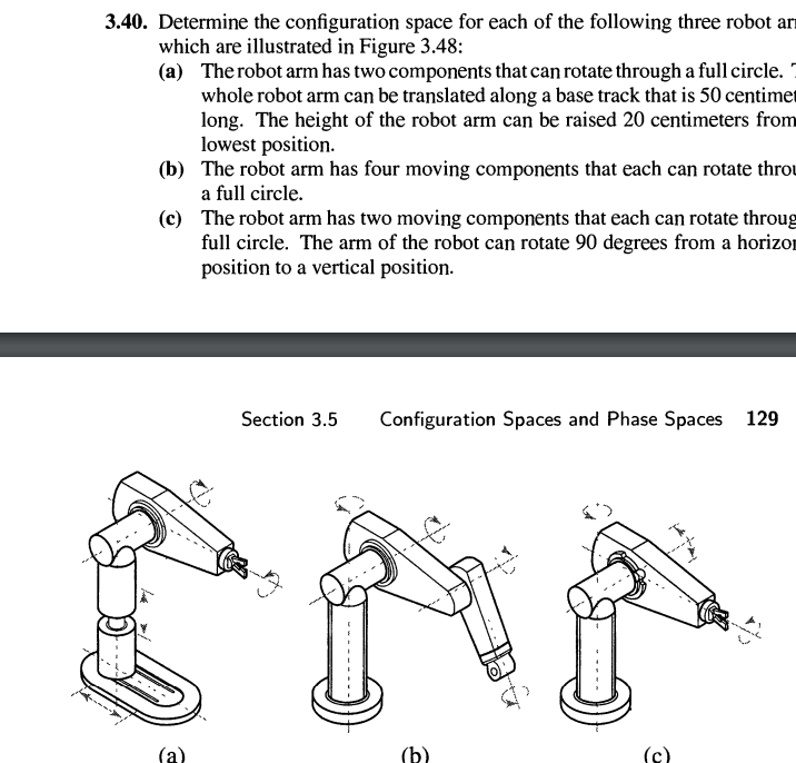 Solved 3.40. ﻿Determine the configuration space for each of | Chegg.com