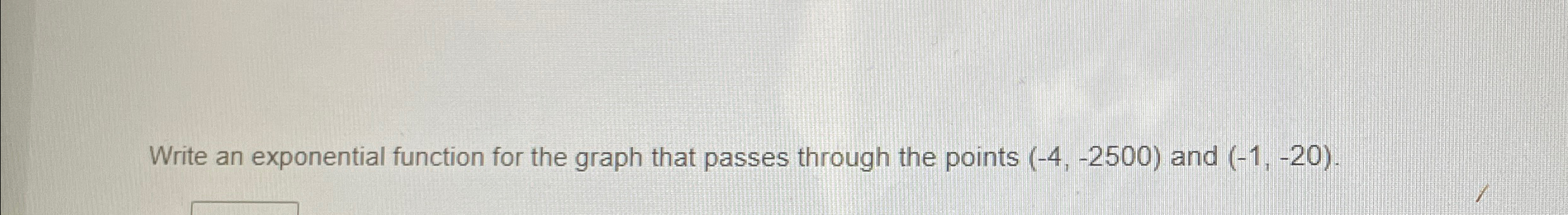 Solved Write an exponential function for the graph that | Chegg.com