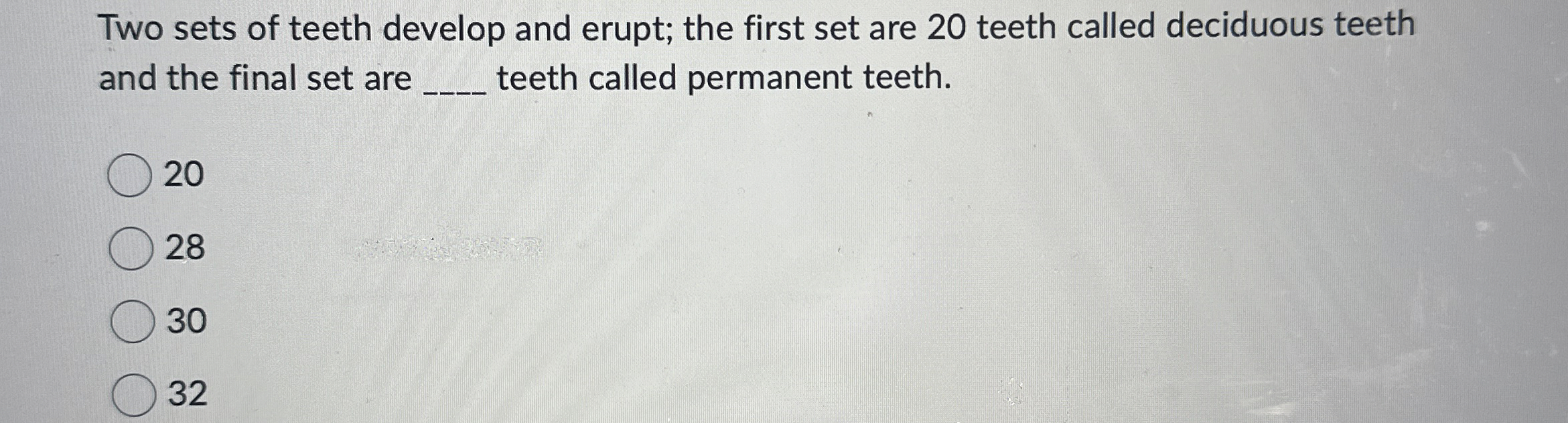 High Quality SOLUTION Two sets of teeth develop and erupt; the first ...