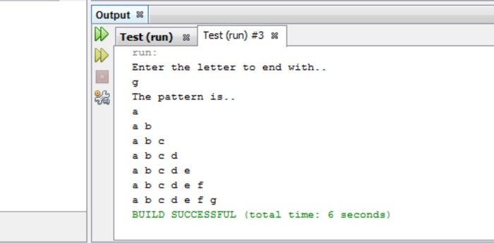 Solved Using nested for loops, write a java program to print | Chegg.com