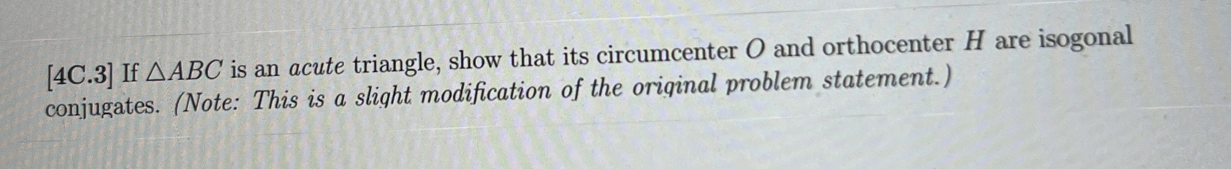 Solved [4C.3] ﻿If ????ABC ﻿is an acute triangle, show that | Chegg.com