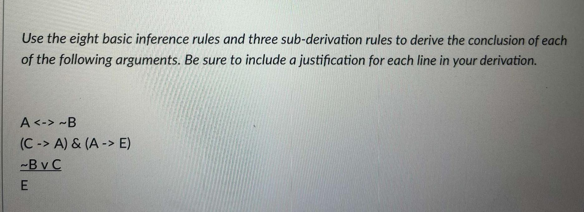 Use the eight basic inference rules and three | Chegg.com