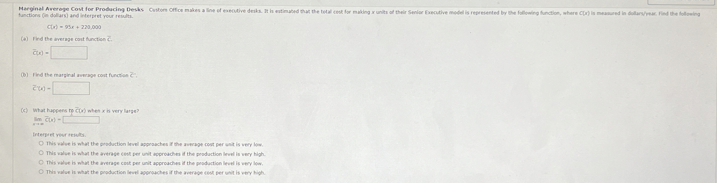 Solved functions (in dollars) ﻿and interpret your | Chegg.com
