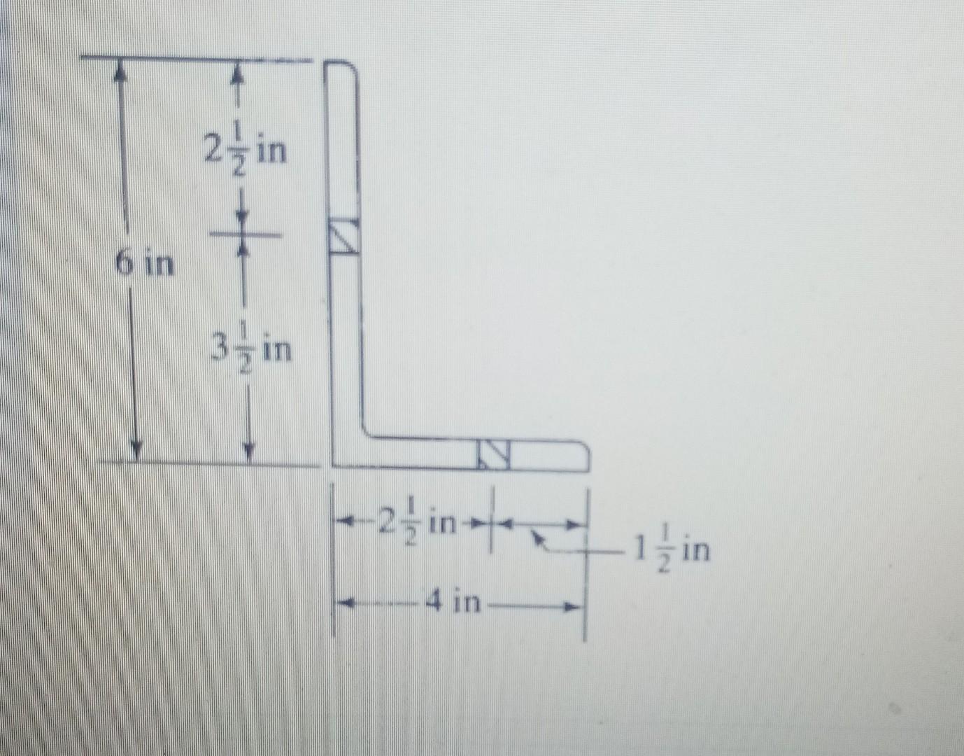 Solved The angle shown 6x4x3/4 has one line of 3/4 in bolts | Chegg.com