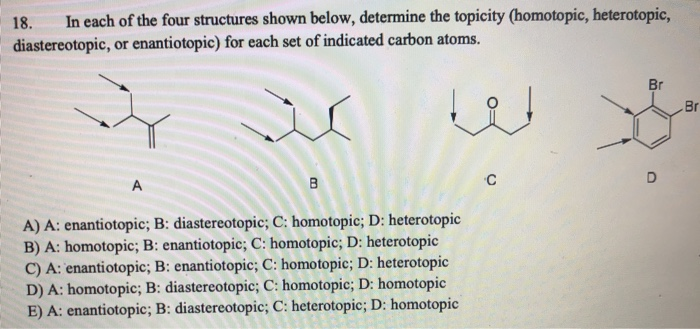 Solved 18. In each of the four structures shown below, | Chegg.com