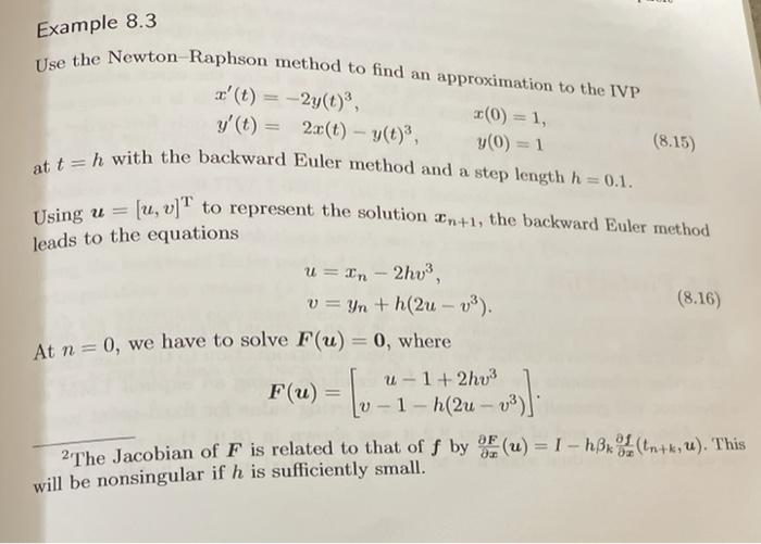predictor 8.6.** Apply the forward and backward Euler | Chegg.com