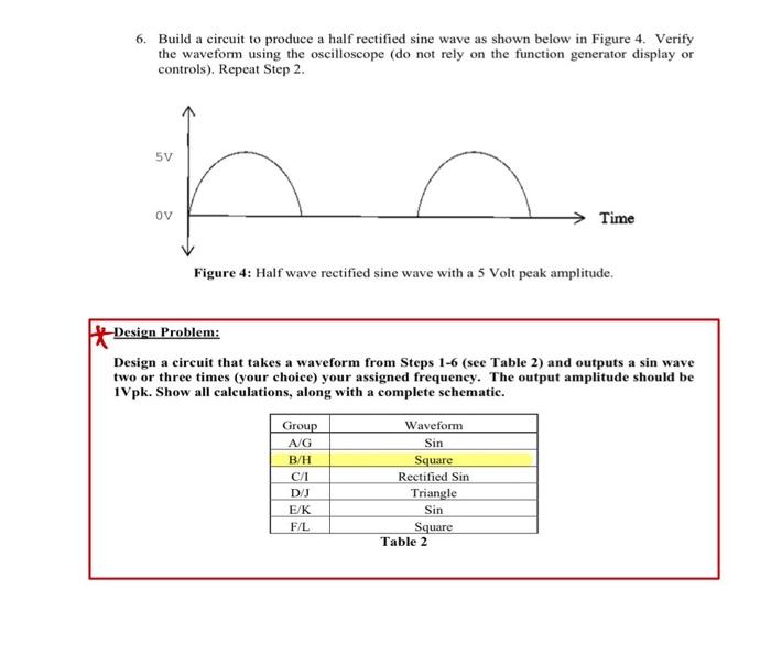 1. Set up the function generater to prodoce a sine | Chegg.com