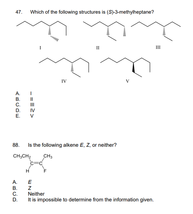 Solved Stereochemistry questionsCould you help me solve | Chegg.com