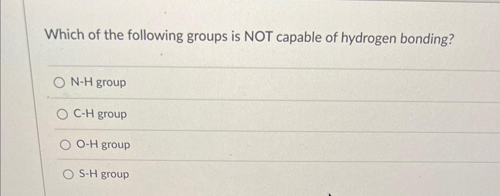 Solved Which of the following groups is NOT capable of | Chegg.com