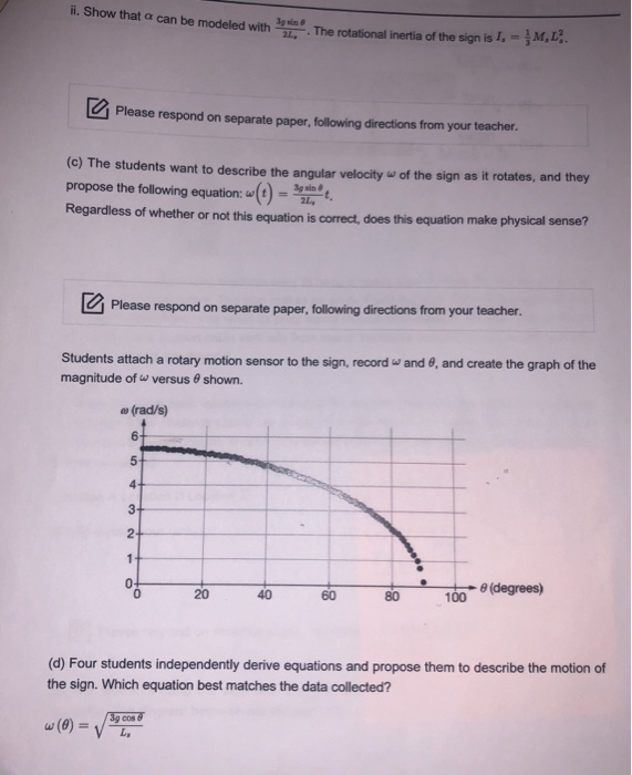 1. This question is a long free-response question. | Chegg.com
