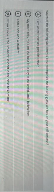 Solved Which of the following statements best exemplifies | Chegg.com