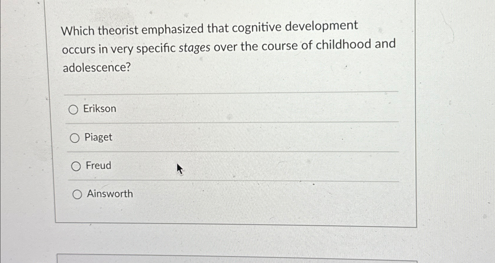 Solved Which theorist emphasized that cognitive development | Chegg.com