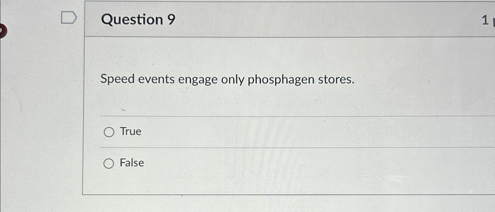 Solved Question 9Speed events engage only phosphagen | Chegg.com