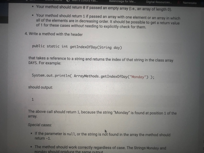 Solved Problem 8: Array-processing methods 15 points total | Chegg.com