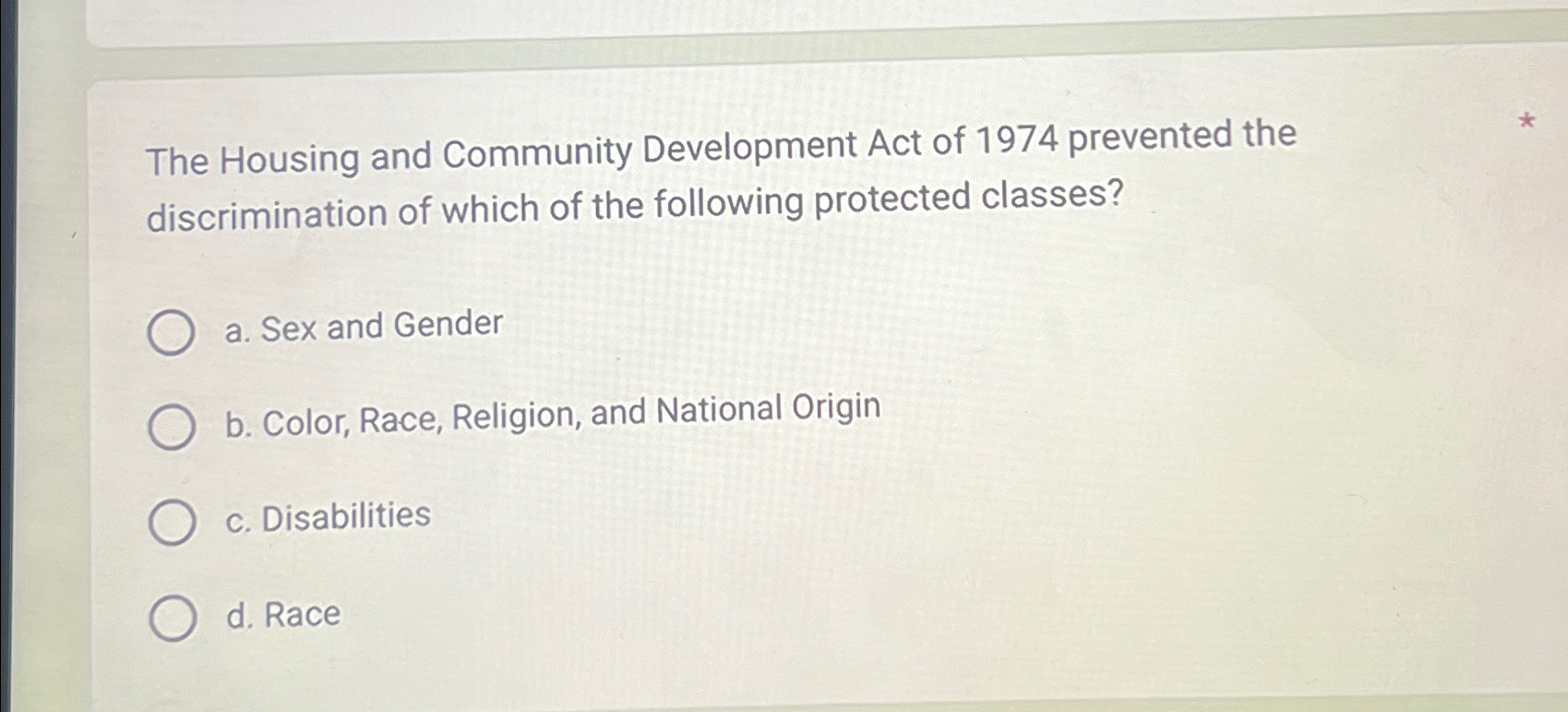 Solved The Housing and Community Development Act of 1974 | Chegg.com