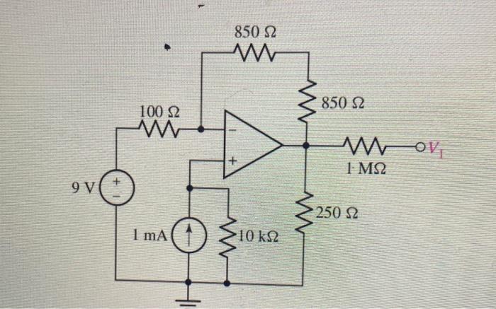 Solved find v1 using op-amp analysis | Chegg.com