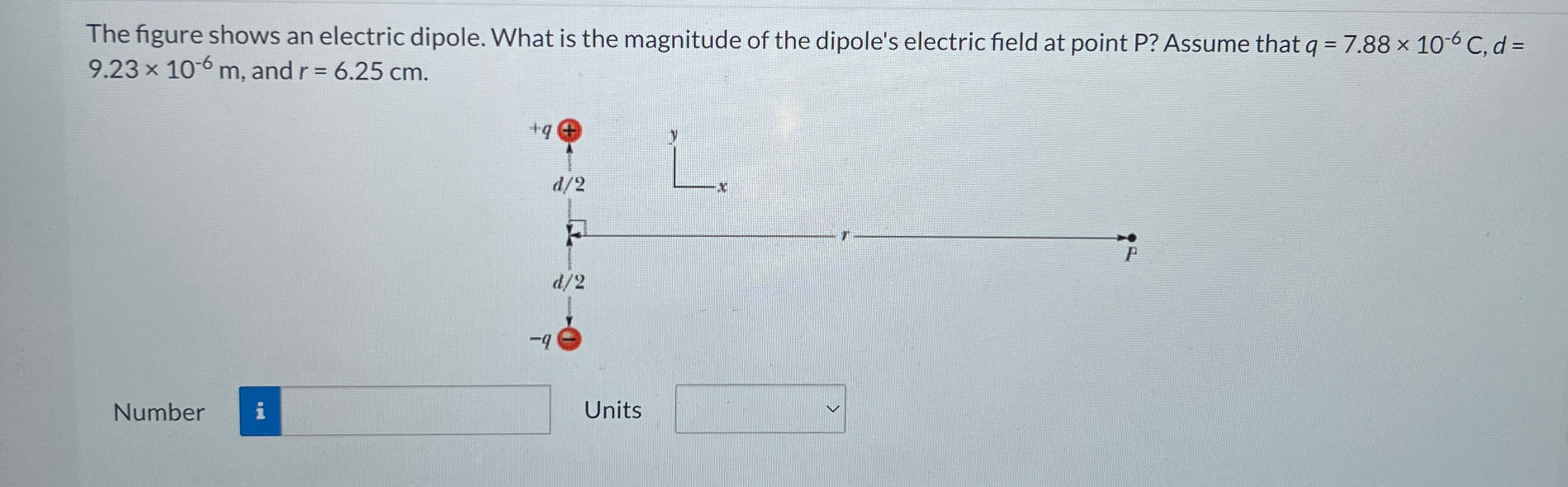 Solved The figure shows an electric dipole. What is the | Chegg.com