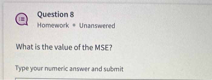Solved Value of the SSE or residual sum of squares? Type | Chegg.com