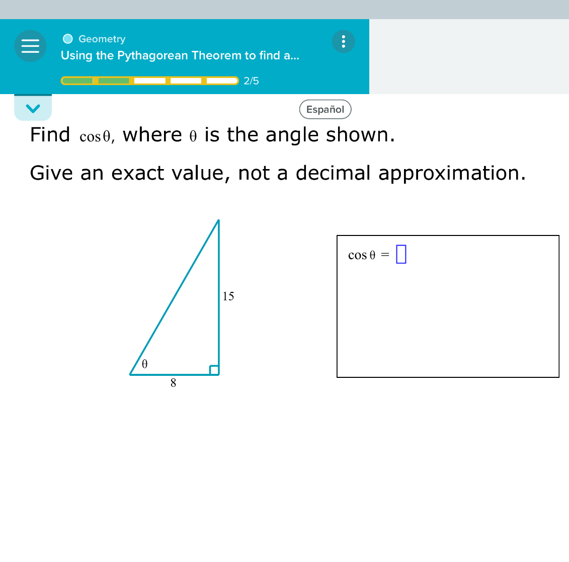 Solved GeometryUsing the Pythagorean Theorem to find | Chegg.com