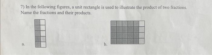 Solved 7) In the following figures, a unit rectangle is used | Chegg.com