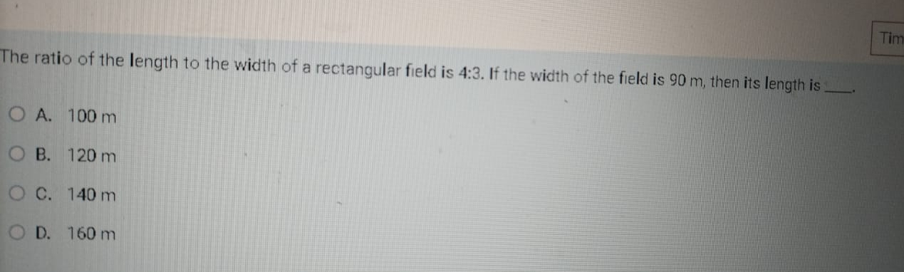Solved The ratio of the length to the width of a rectangular | Chegg.com