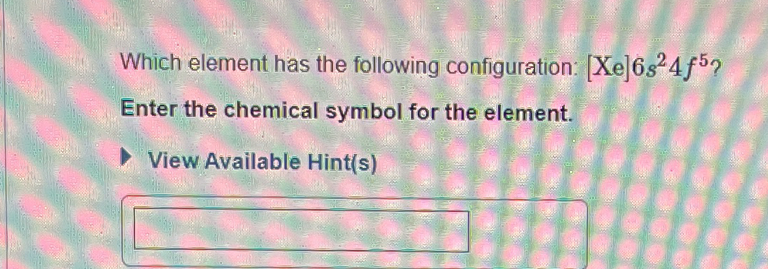 Solved Which element has the following configuration: | Chegg.com