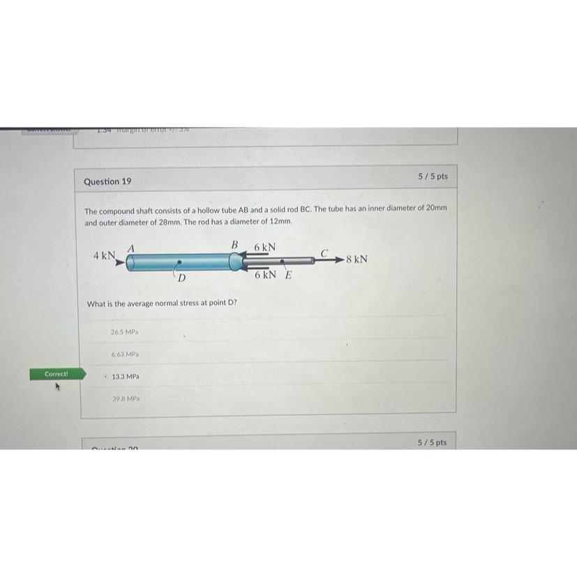 Solved Question 19\\n(5)/(5)pts\\nThe compound shaft | Chegg.com Solved Question 19\\n(5)/(5)pts\\nThe compound shaft | Chegg.com