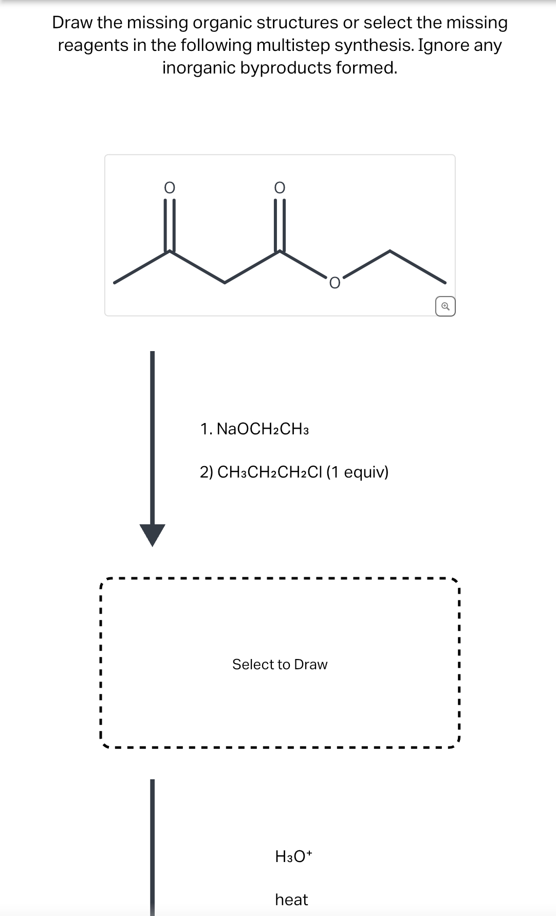 Solved Draw the missing organic structures or select the | Chegg.com