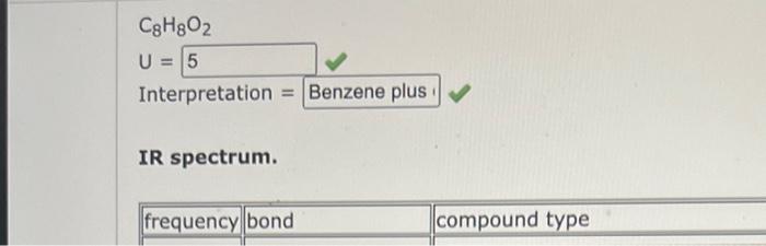Solved C8H8O2 Spectra IR spectrum1H spectrum[1อ1] Ob | Chegg.com