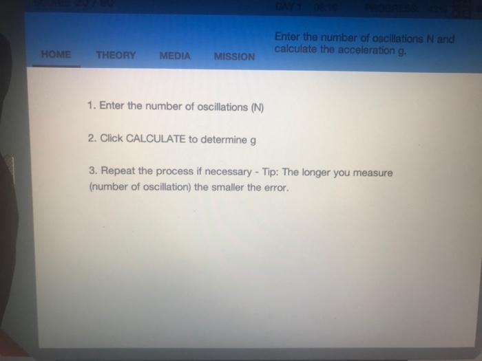 Solved Enter the number of oscillations N and calculate the | Chegg.com