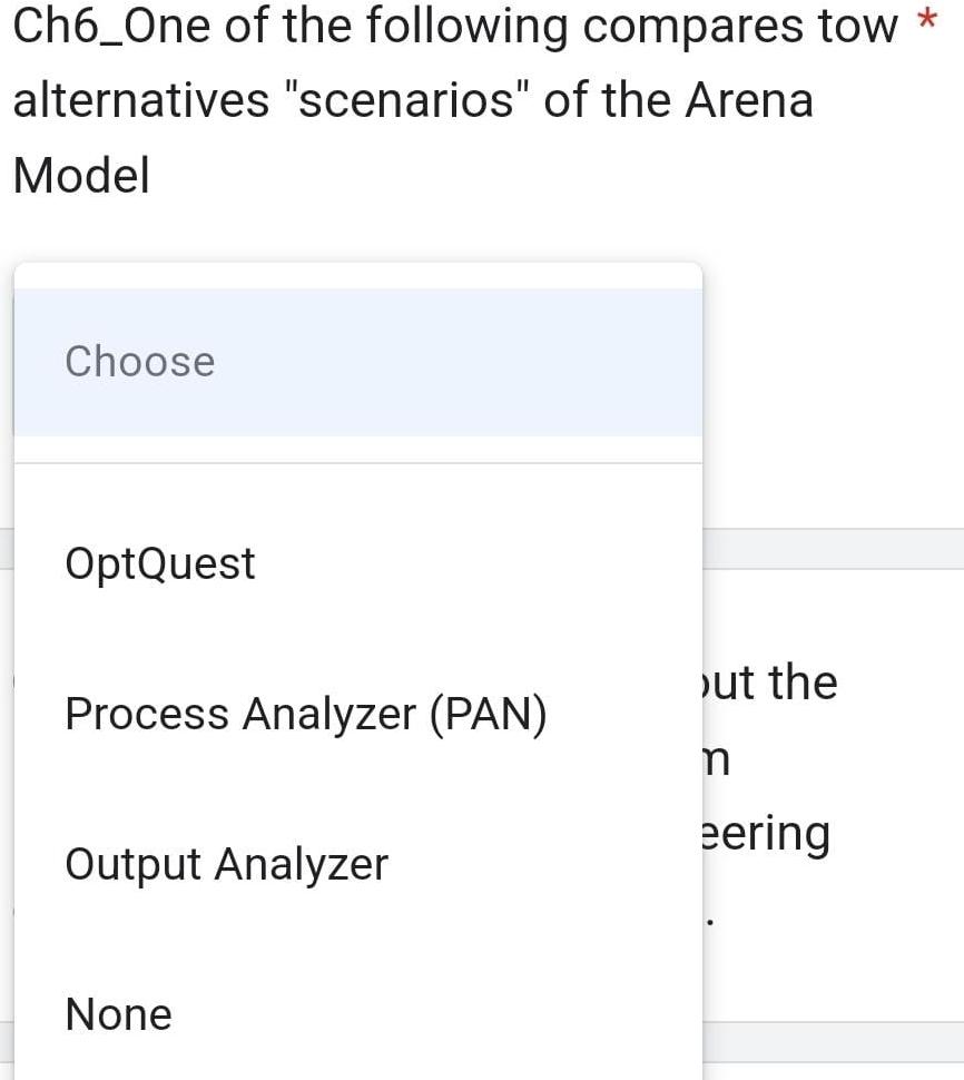 Solved Ch6_One of the following compares tow * ﻿alternatives | Chegg.com
