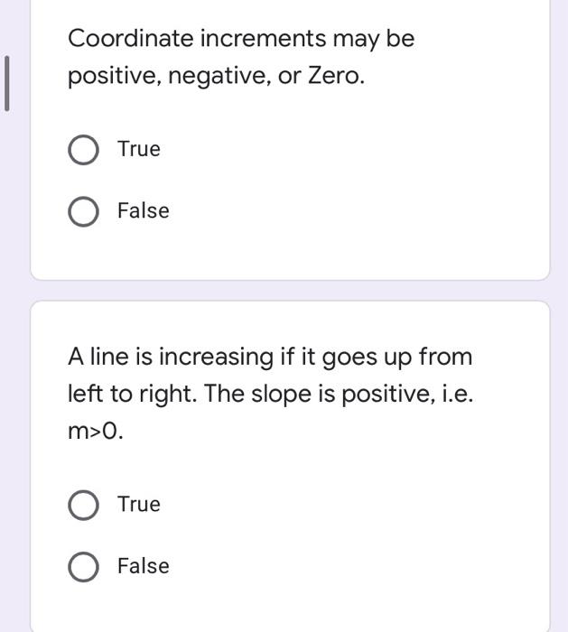 Solved Coordinate increments may be positive, negative, or | Chegg.com