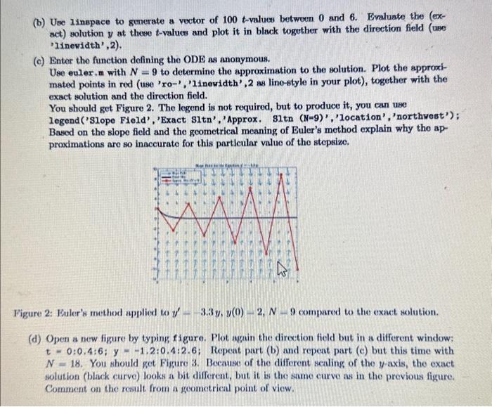 MAT 275 Laboratory 3 Numerical Solutions by Euler and | Chegg.com