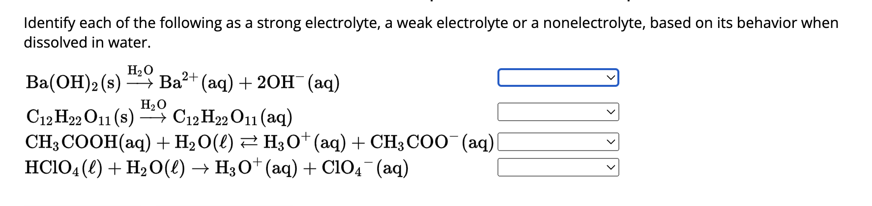 High Quality SOLUTION Identify each of ﻿the following as ﻿a strong | Chegg.com