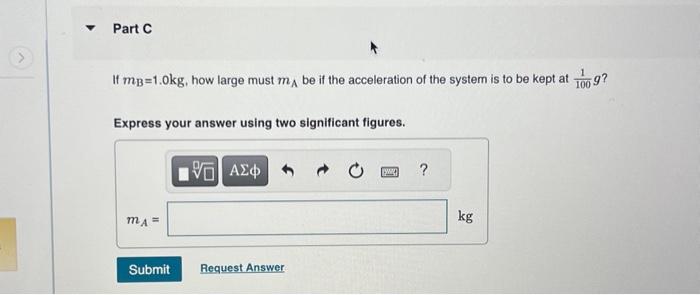 Solved Mass mA rests on a smooth horizontal surtace. mn | Chegg.com