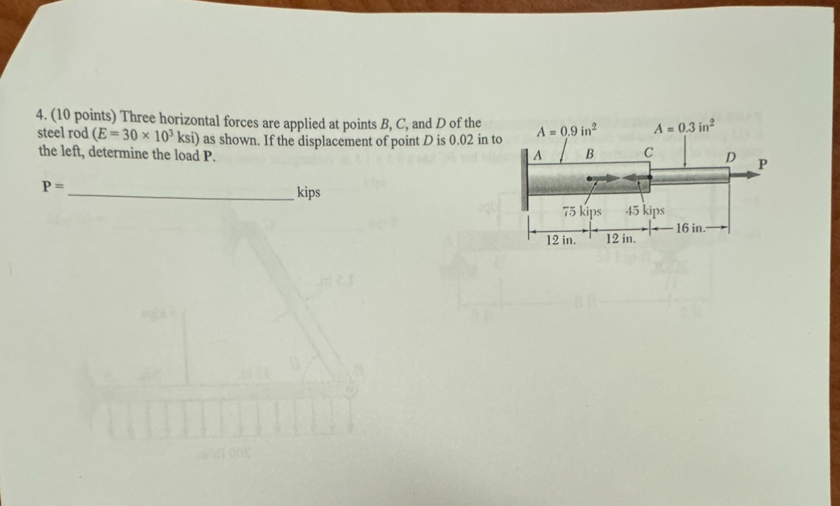 Solved (10 ﻿points) ﻿Three horizontal forces are applied at | Chegg.com