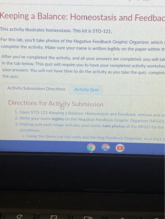 Keeping a Balance: Homeostasis and Feedbac This | Chegg.com