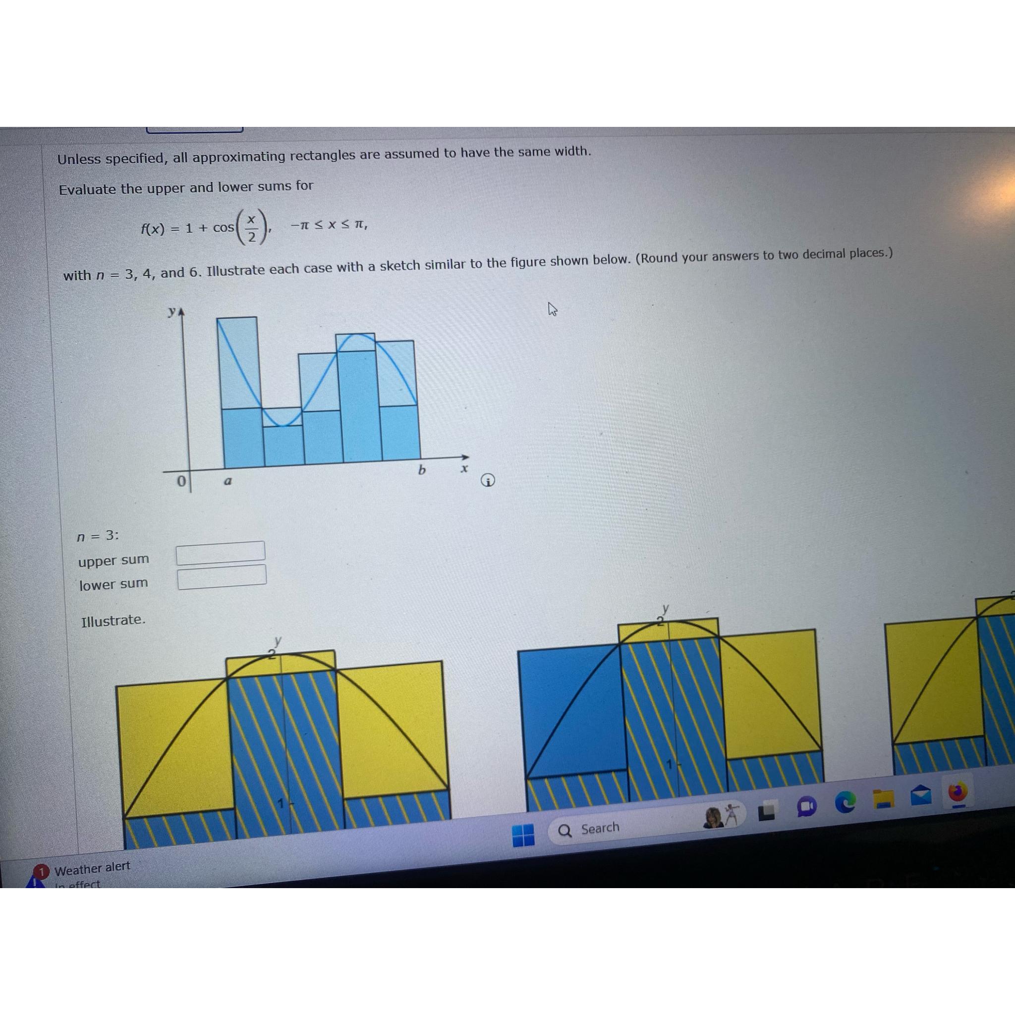 Solved Unless specified, all approximating rectangles are | Chegg.com