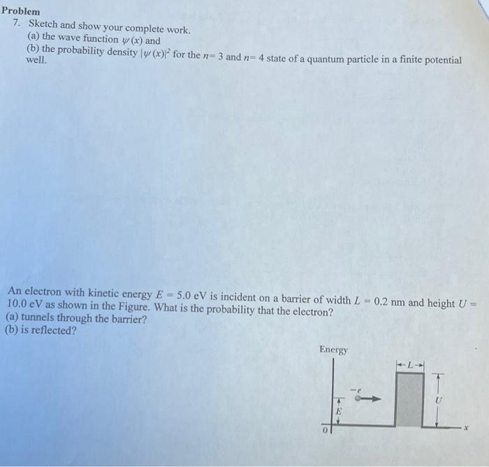 Solved Problem 7 Sketch And Show Your Complete Work A