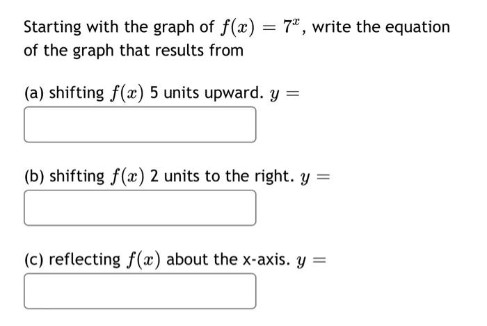 Solved If all the graphs above have equations with form | Chegg.com