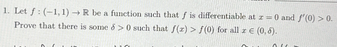 Solved Let f:(-1,1)→R be a function such that f is | Chegg.com Solved Let f:(-1,1)→R be a function such that f is | Chegg.com