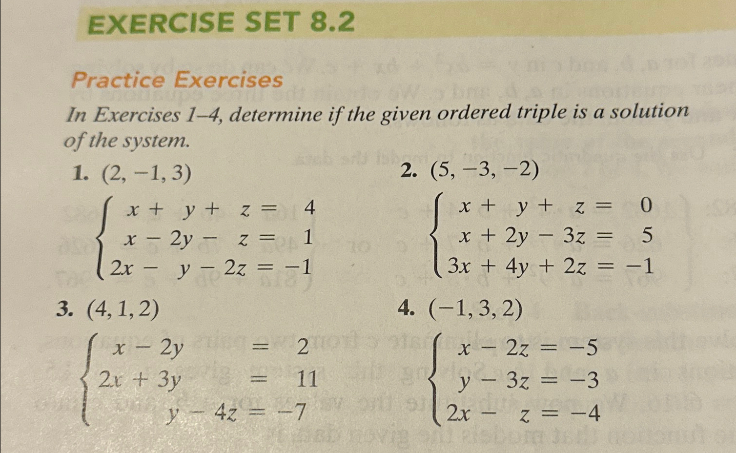 Solved EXERCISE SET 8.2Practice ExercisesIn Exercises 1-4, | Chegg.com