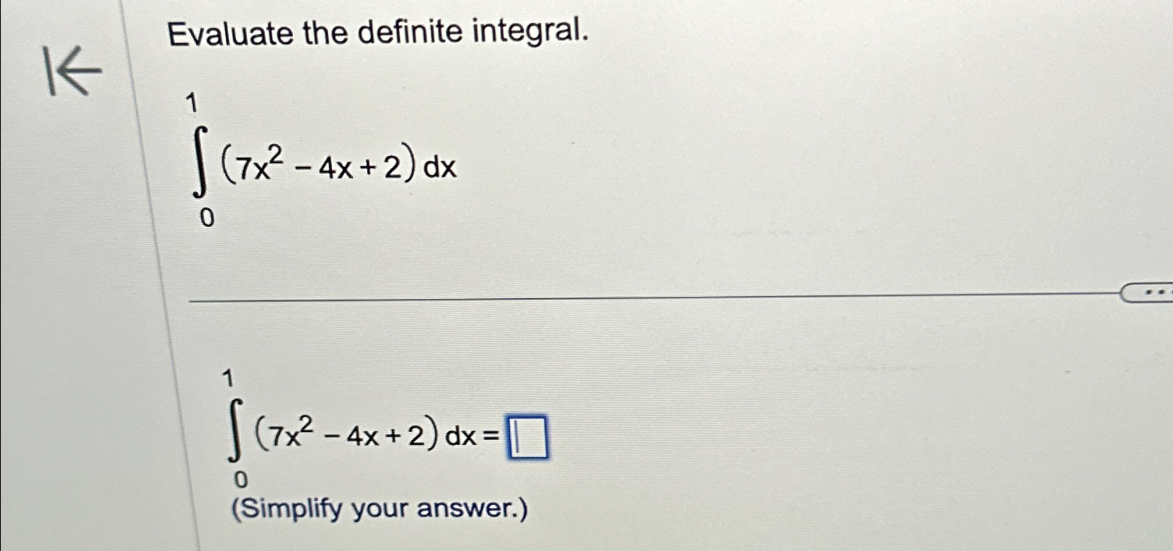 Solved Evaluate the definite | Chegg.com