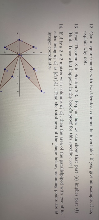 Solved 12. Can a square matrix with two identical columns be | Chegg.com