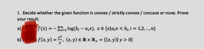Solved 1. Decide whether the given function is | Chegg.com