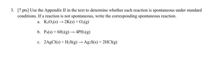 [7 pts] Use the Appendix II in the text to determine | Chegg.com
