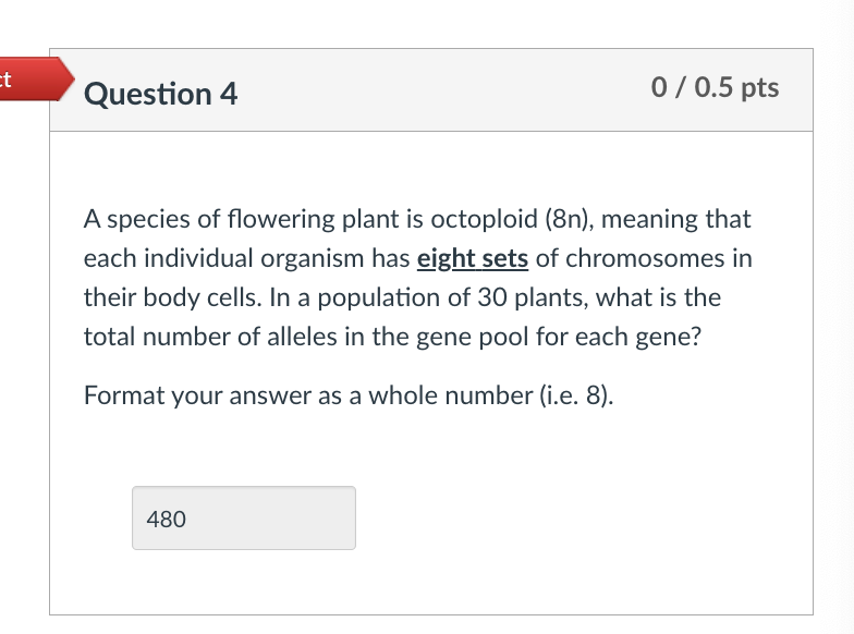 Solved Question 4A species of flowering plant is octoploid | Chegg.com