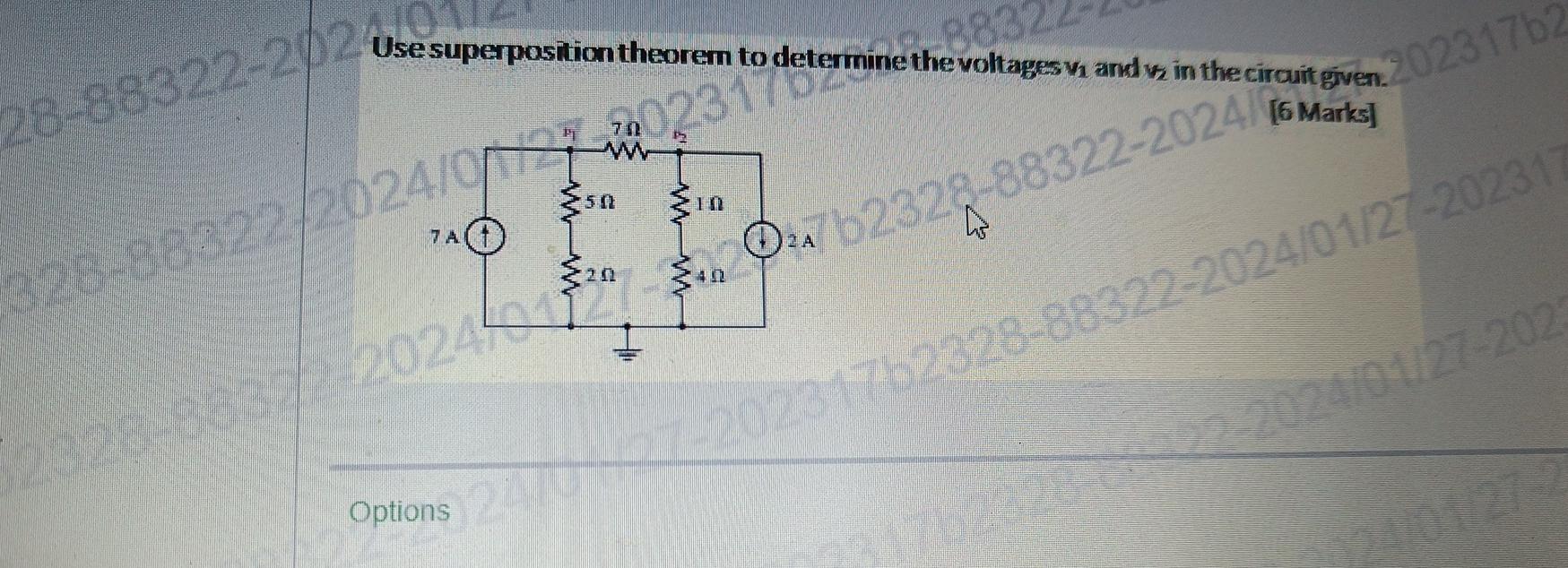 Solved Use Superposition Theorem To Determine The Voltages