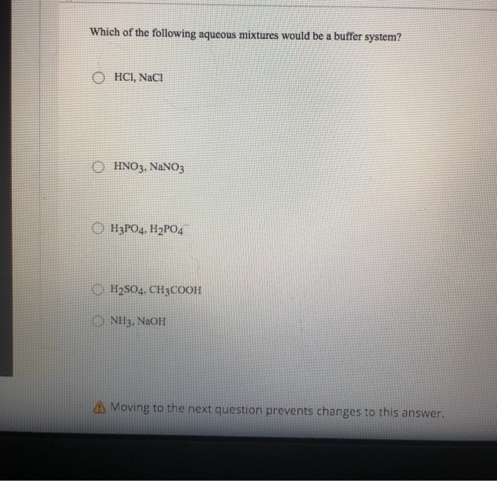 Solved Which of the following aqueous mixtures would be a | Chegg.com