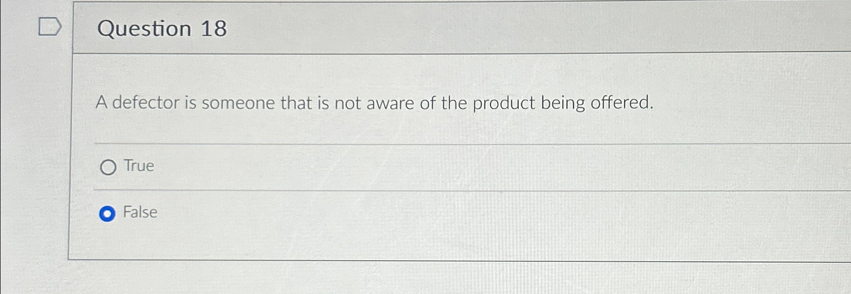 Solved Question 18A defector is someone that is not aware of | Chegg.com